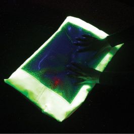 Weighted Sensory Cushion - UV yellow with glow objects Sensory Rooms ...